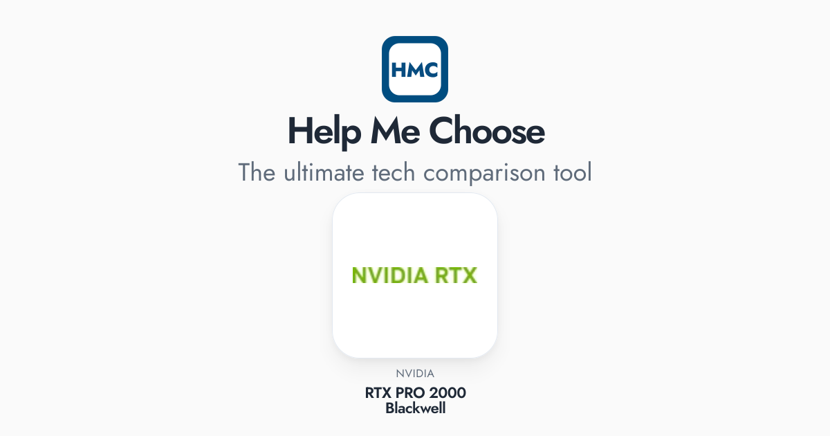 NVIDIA RTX PRO 2000 Blackwell Full Specs - HMC