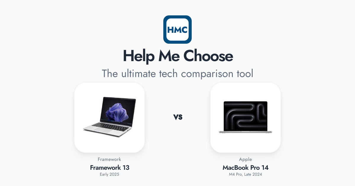Framework 13 (Early 2025) vs MacBook Pro 14 (M4 Pro, Late 2024) Full ...