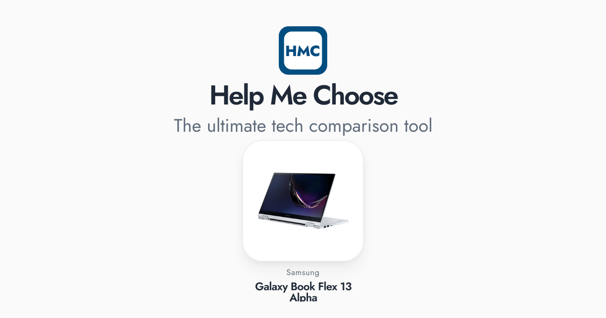 Galaxy Book Flex 13 Alpha (Late 2019) Full Specs - HMC