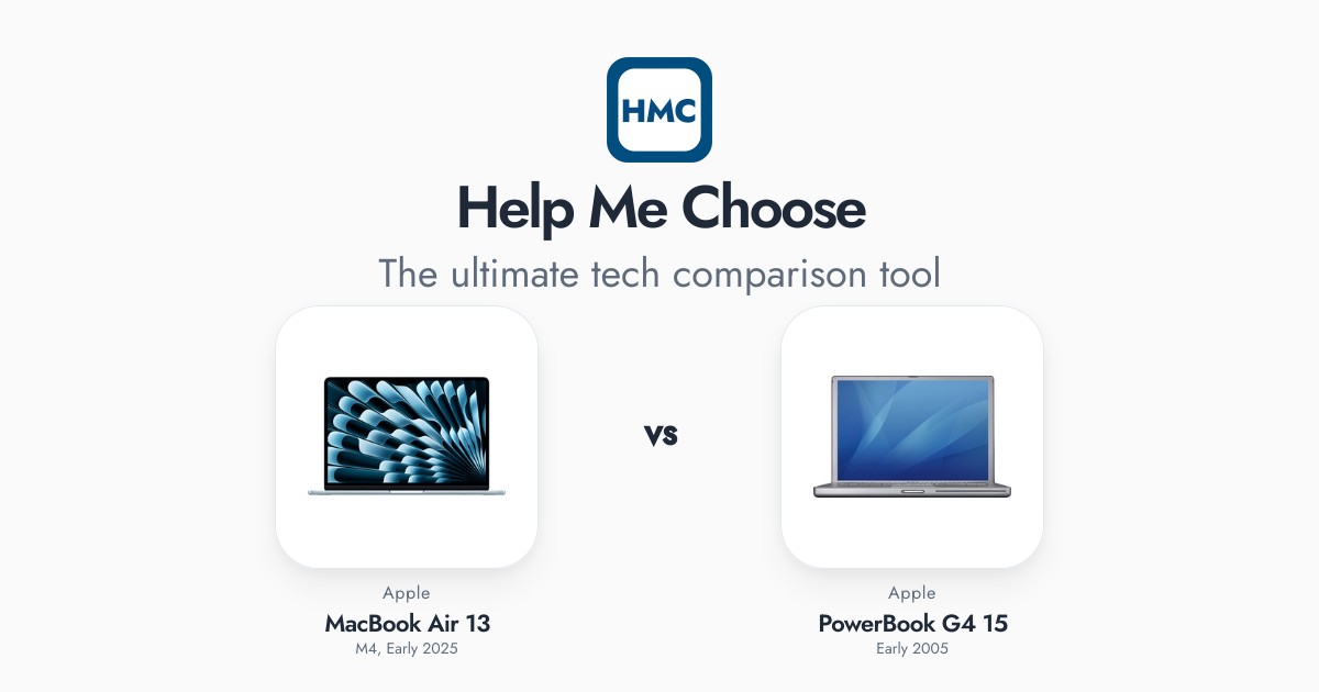MacBook Air 13 (M4, Early 2025) vs PowerBook G4 15 (Early 2005) Full ...