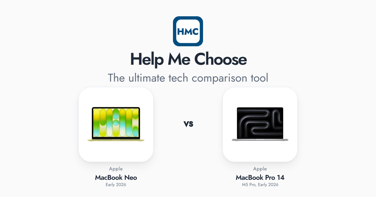 MacBook Neo (Early 2026) vs MacBook Pro 14 (M5 Pro, Early 2026) Full ...