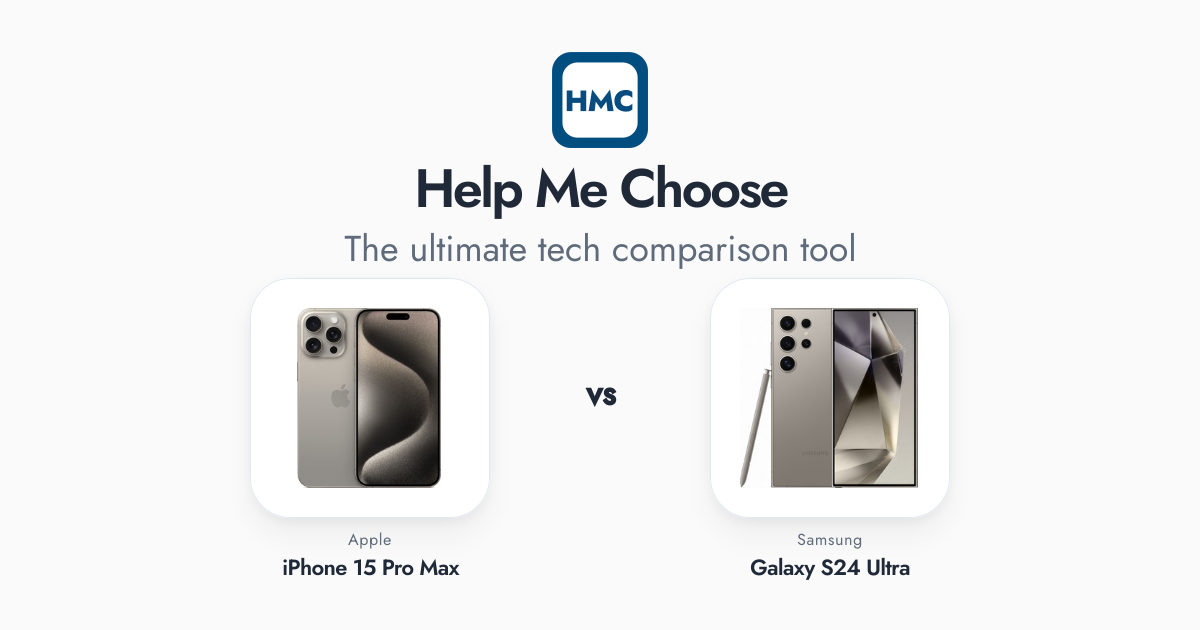 Samsung Galaxy S24 Ultra vs Apple iPhone 15 Pro Max Full Specs - HMC
