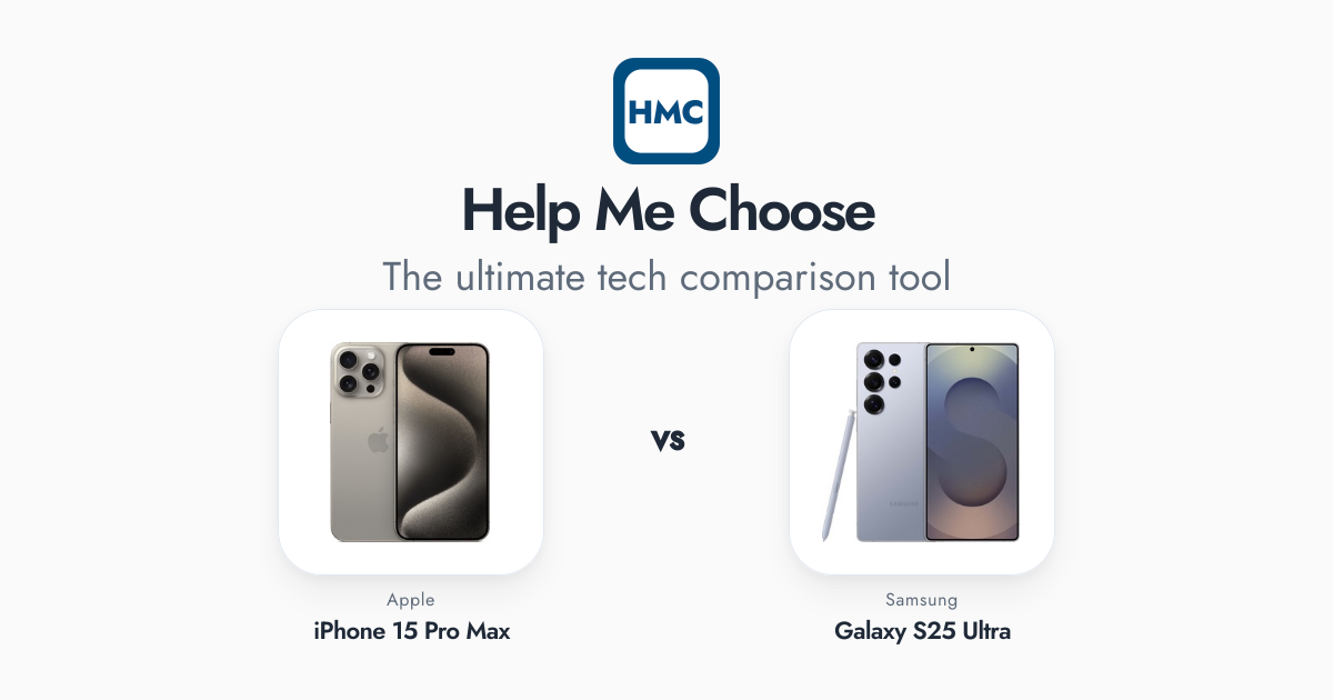 Apple iPhone 15 Pro Max vs Samsung Galaxy S25 Ultra Full Specs - HMC